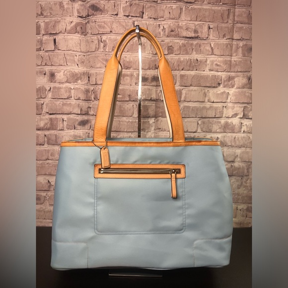 Coach | Bags | Vintage Coach Hampton Nylon Tote Blue | Poshmark